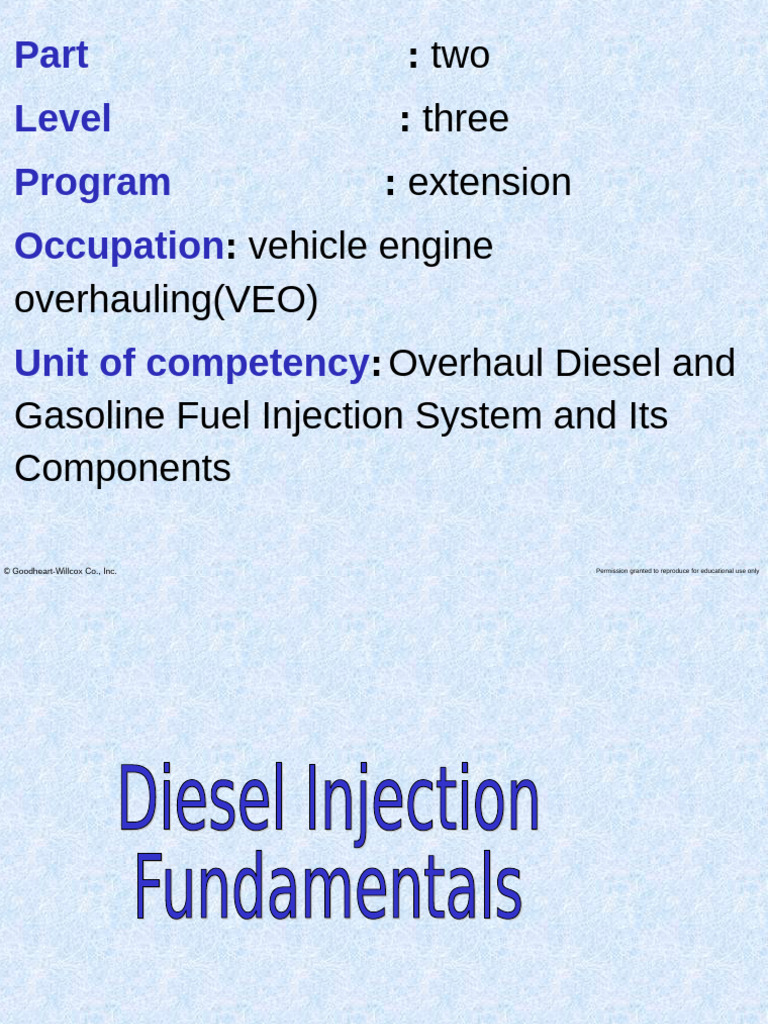 Diesel Fuel Injection System Overview | PDF | Fuel Injection | Diesel ...