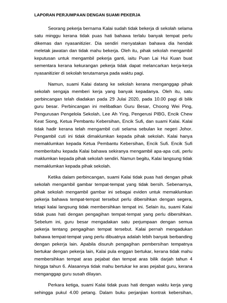 Lampiran Aduan - Perjumpaan Dengan Suami Kalai | PDF