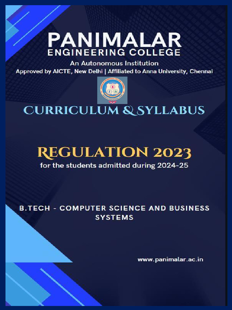 R2023-CSBS-Curriculum & Syllabus Batch 2024-2025 (1) - Removed | PDF | Matrix (Mathematics ...
