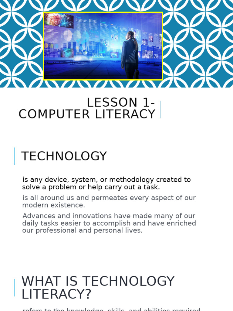 Lesson 1 A - Computer Literacy | PDF | Information Literacy | Computer ...