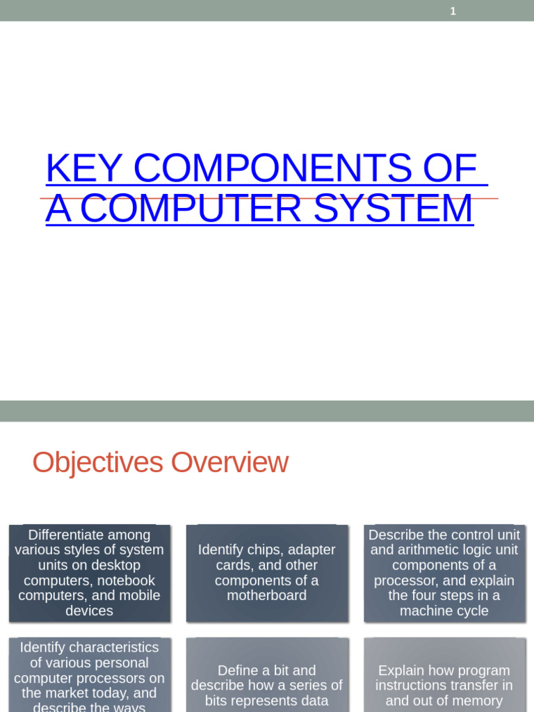 Lesson 2 - Key Components of A Computer System | PDF | Central ...
