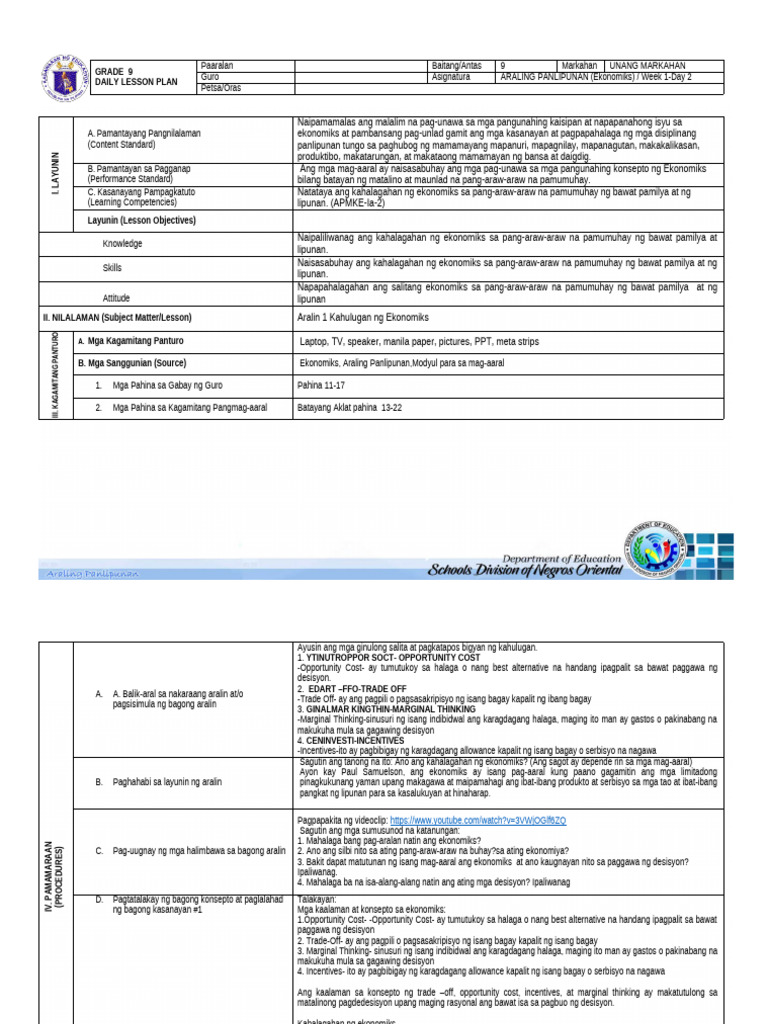 AP9-Q1-WEEK1-DAY2 | PDF