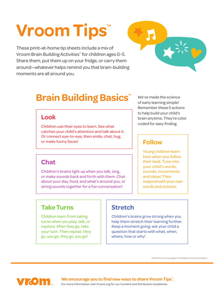 Vroom TipSheet AtHome ENG 200327 | PDF | Feeling | Hand Washing