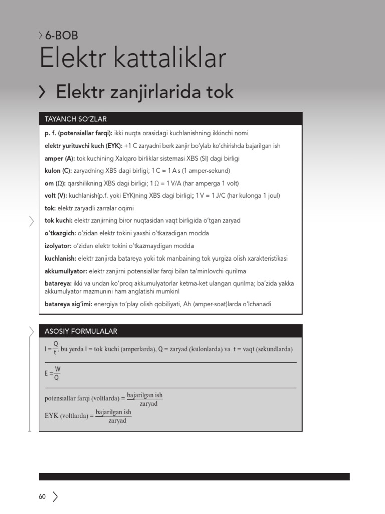 Fizika 8 Mashq Kitobi 6-Bob | PDF