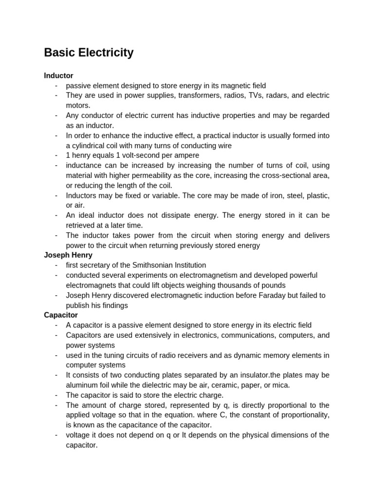 Understanding Inductors and Capacitors | PDF | Electric Motor | Inductor