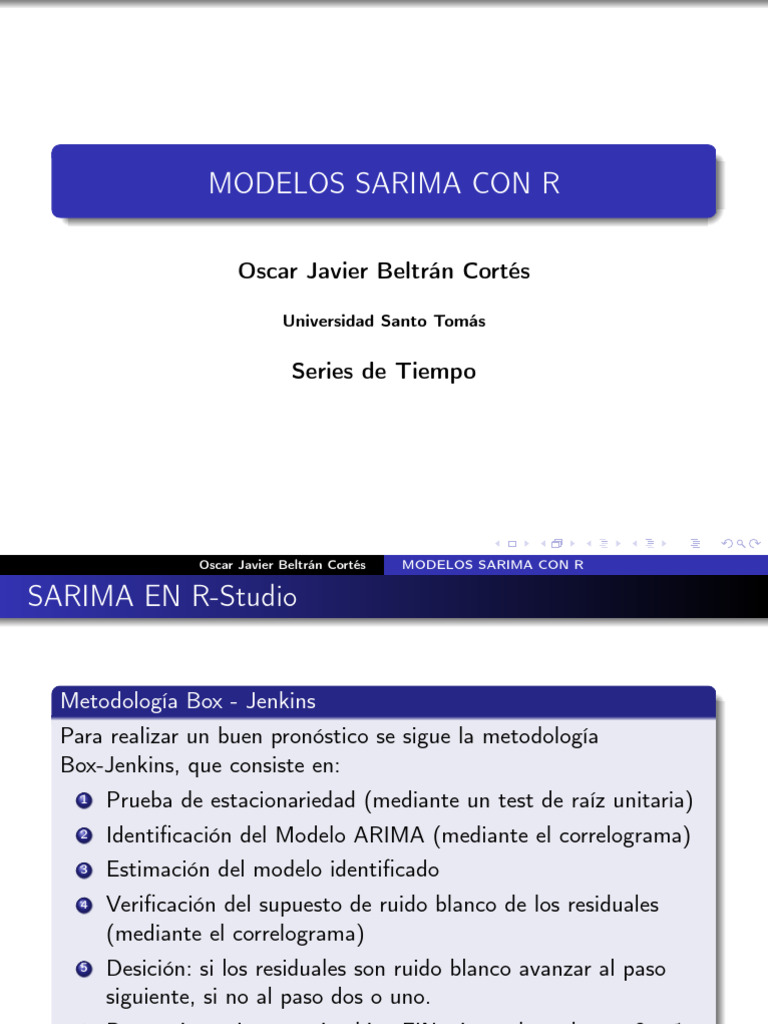 Modelos Sarima Con R | PDF | Estadísticas | Estadísticas multivariantes