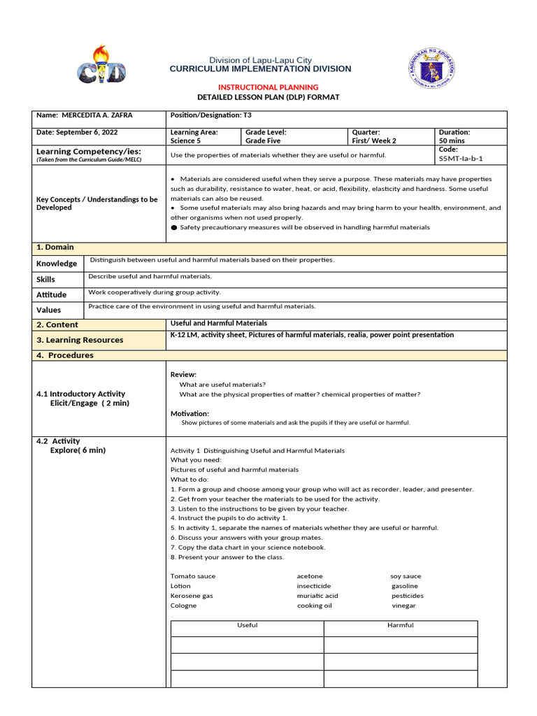 DLP_SCIENCE5_Q1_W2_D3 | PDF | Cognition | Learning