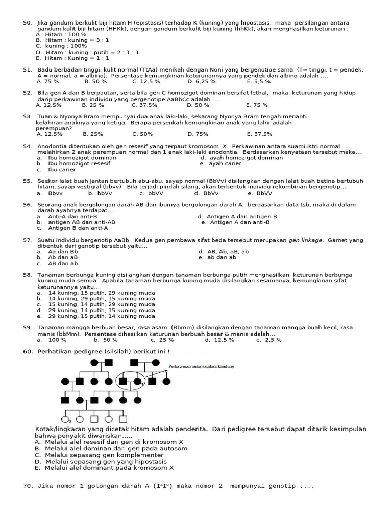 Soal Hitung Genetika | PDF