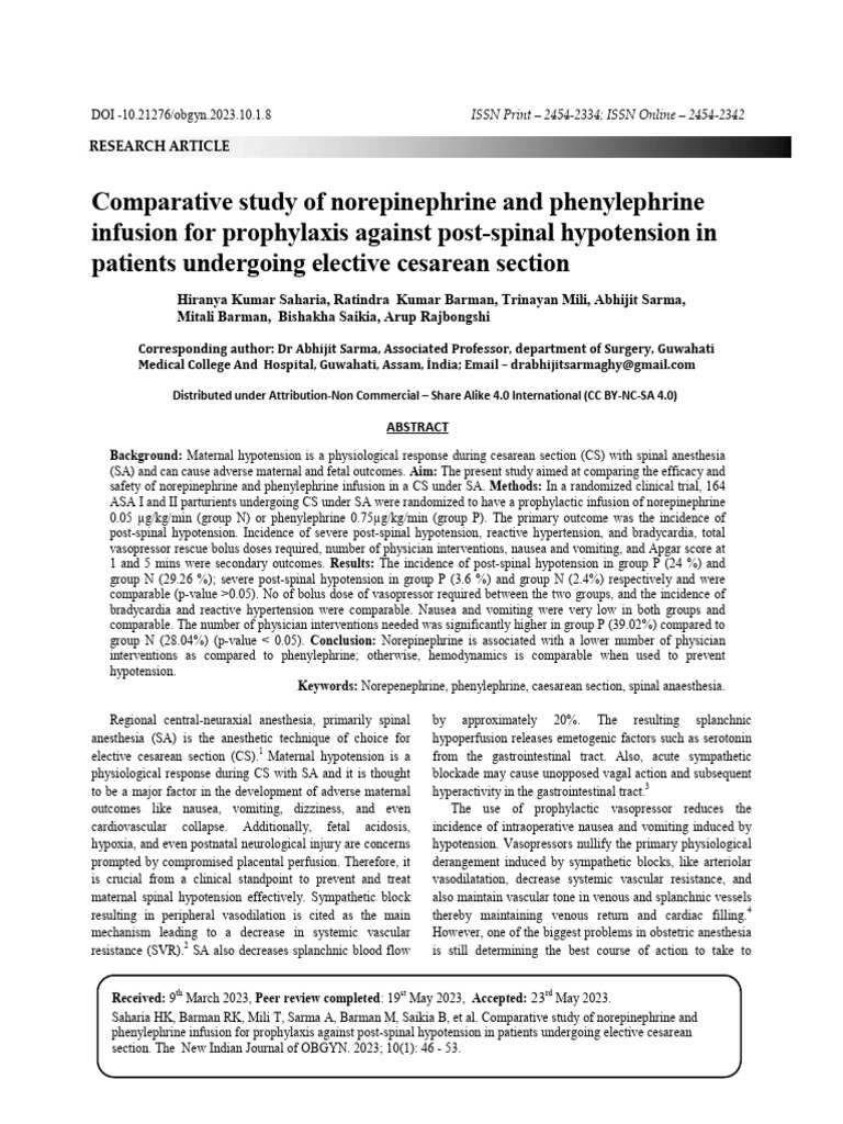PAPER 1 | PDF | Caesarean Section | Anesthesia