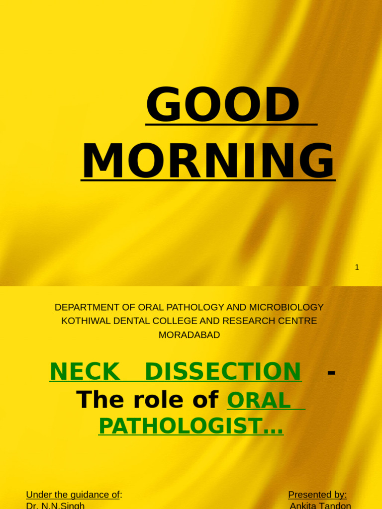 Neck Dissection: Role of Oral Pathology | PDF | Neck | Anatomy
