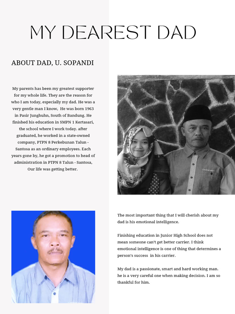 Tribute to My Supportive Dad | PDF