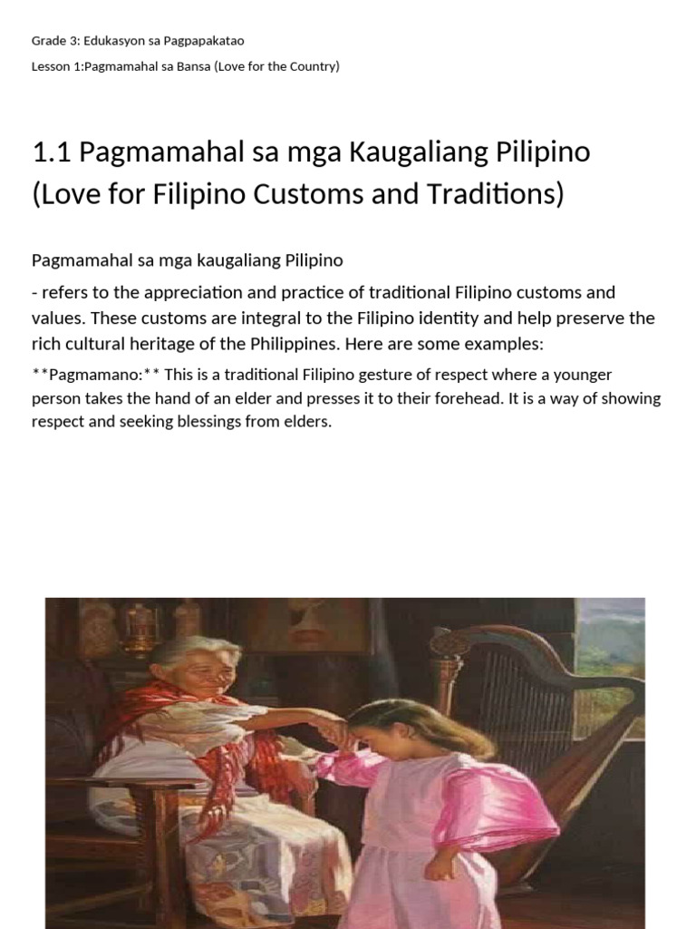 Grade 3 Esp TOPIC 2 3rd Grading | PDF