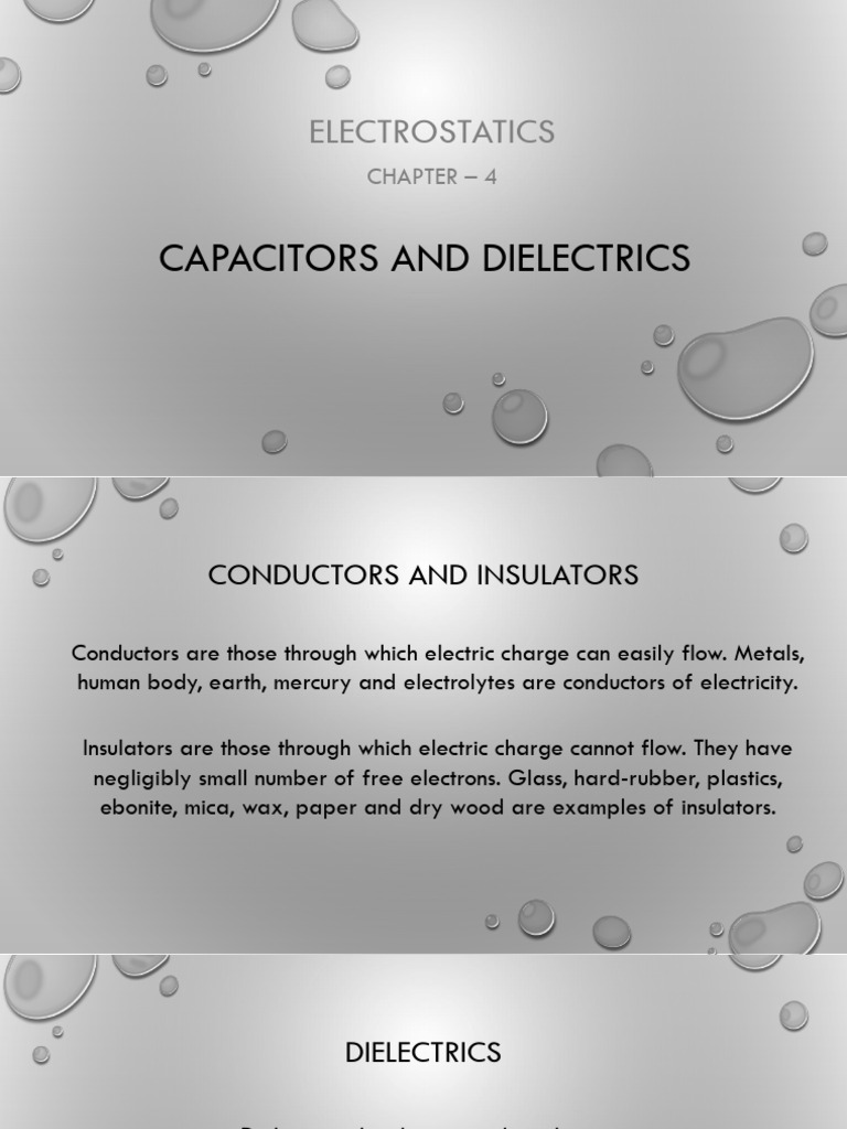 Capacitors and Dielectrics | PDF | Capacitance | Capacitor
