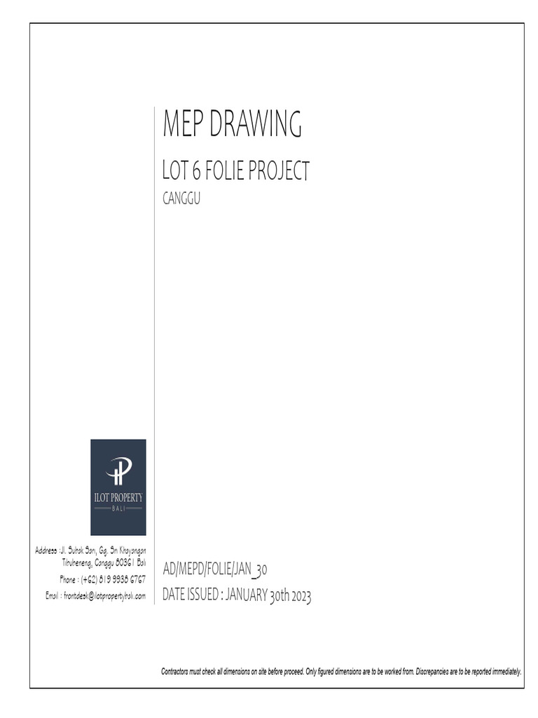 Mep Folie Lot 6 | PDF | Room | Electrical Equipment