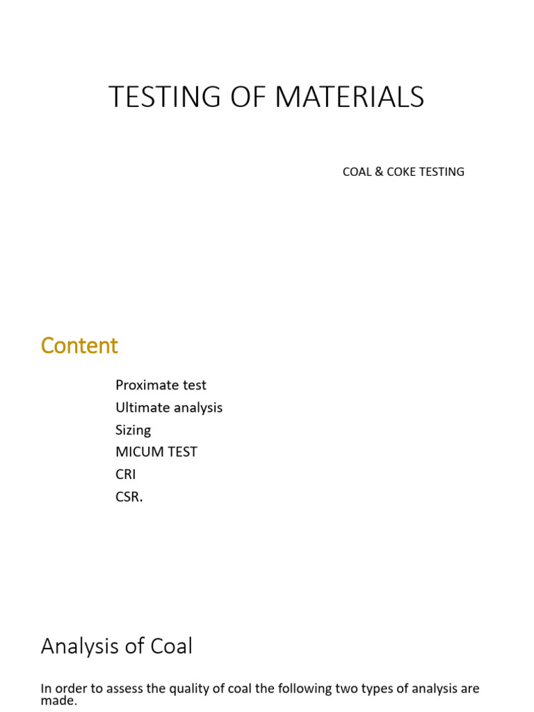 COAL TESTING | PDF | Coal | Combustion