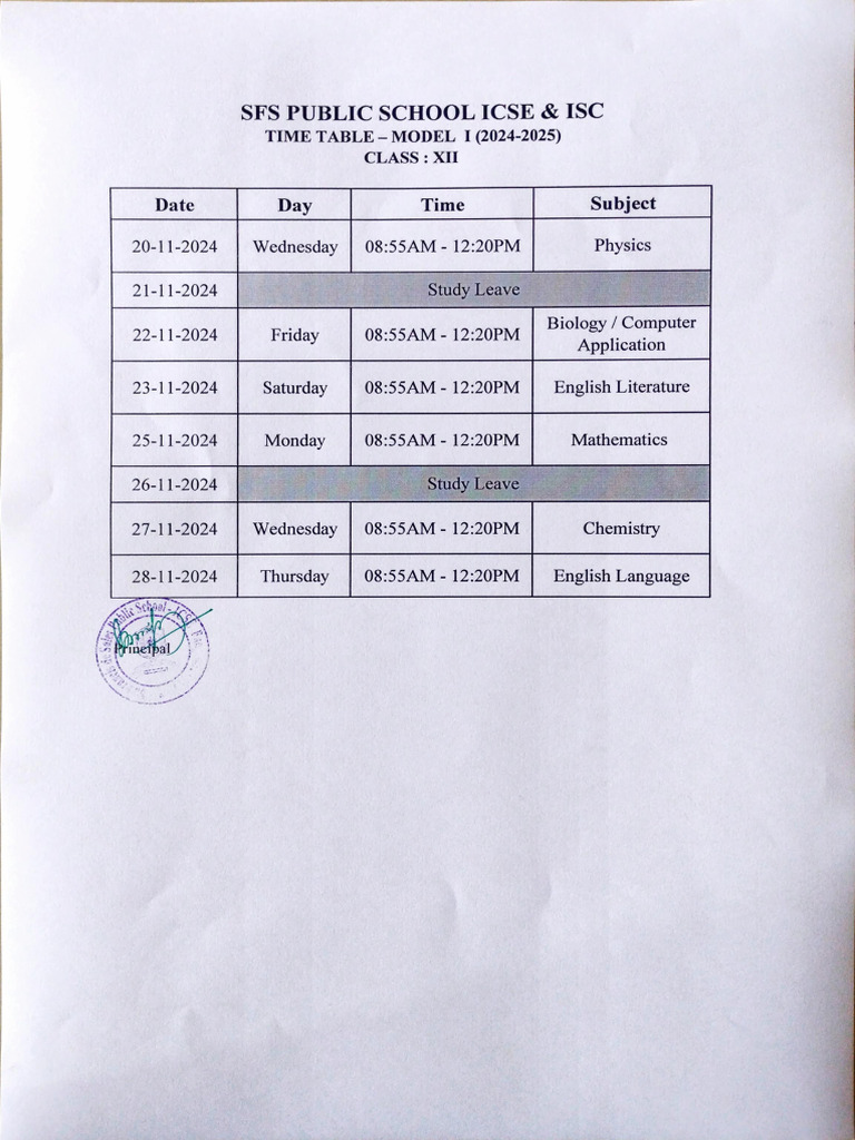 STD XII - Model I | PDF