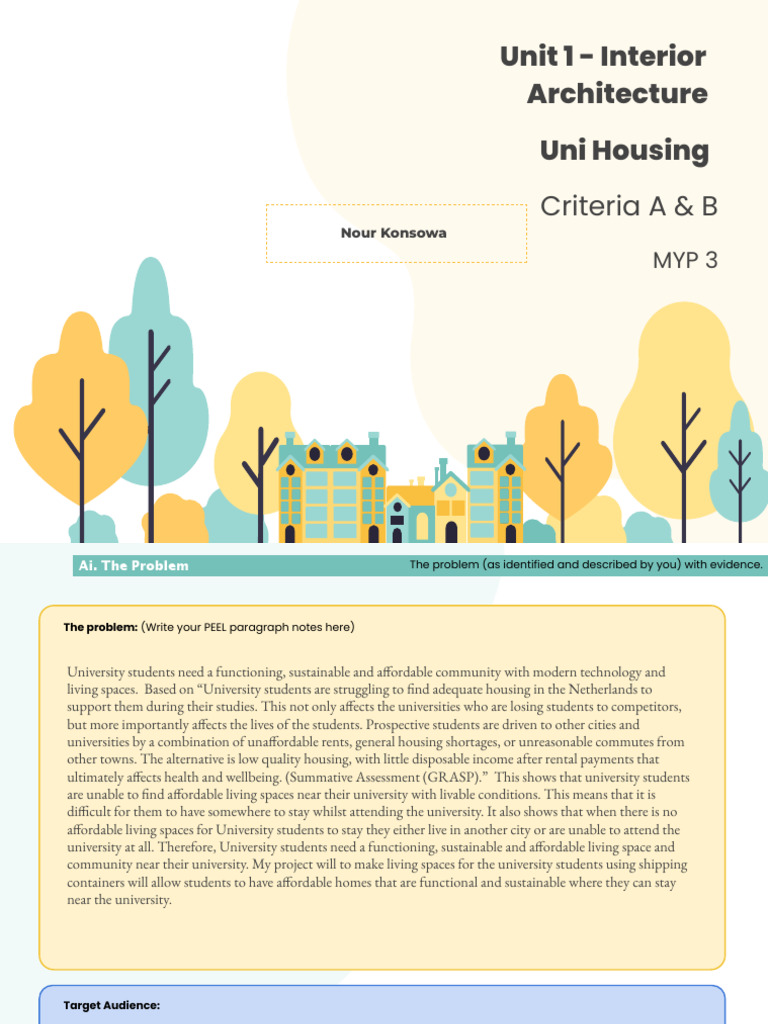 Nour Nour Ahmad Mohamed Salaheldin Abdelfatt - U1 - Uni Student Housing - Student Portfolio ...