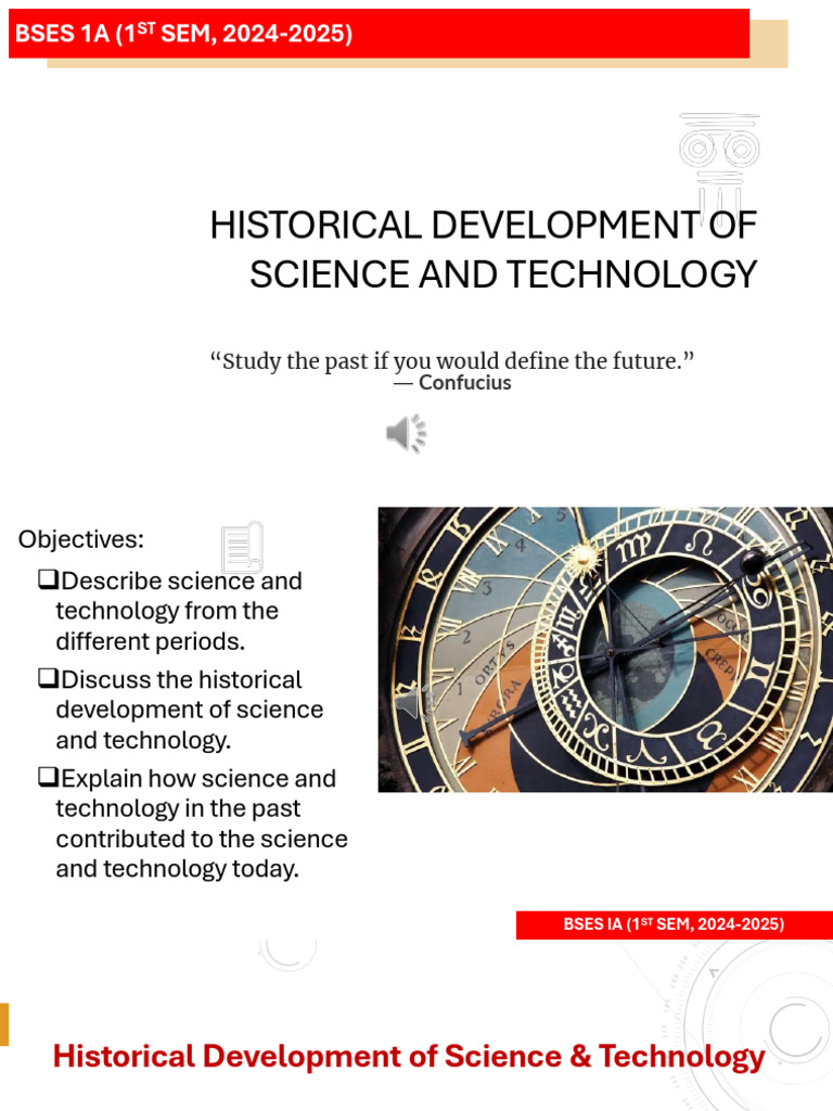 Topic 2 (BSES) Historical Development of Science and Technology | PDF ...