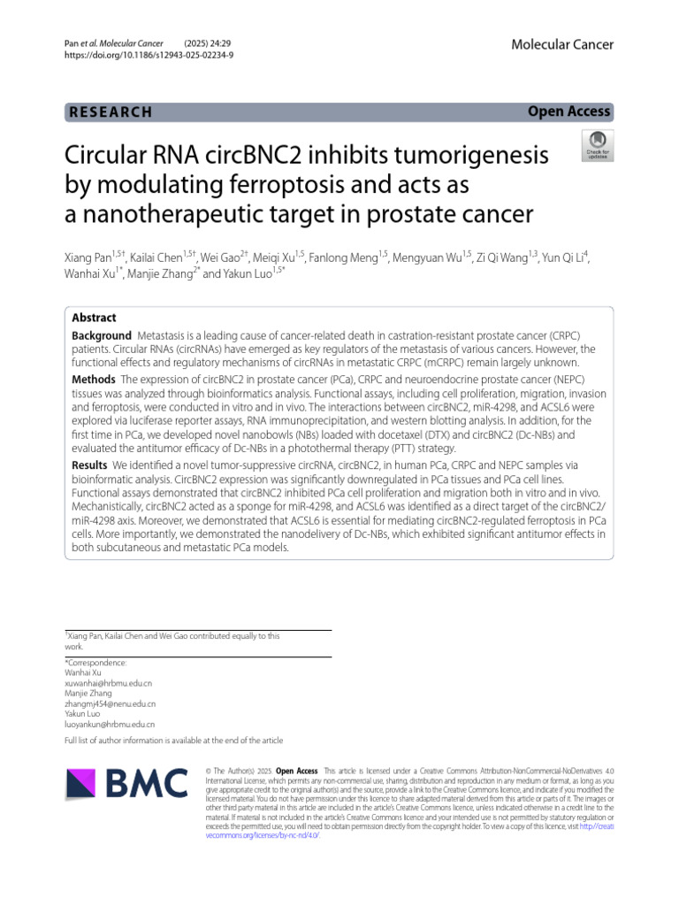 Circ RNA | PDF | Immunohistochemistry | Dna Sequencing