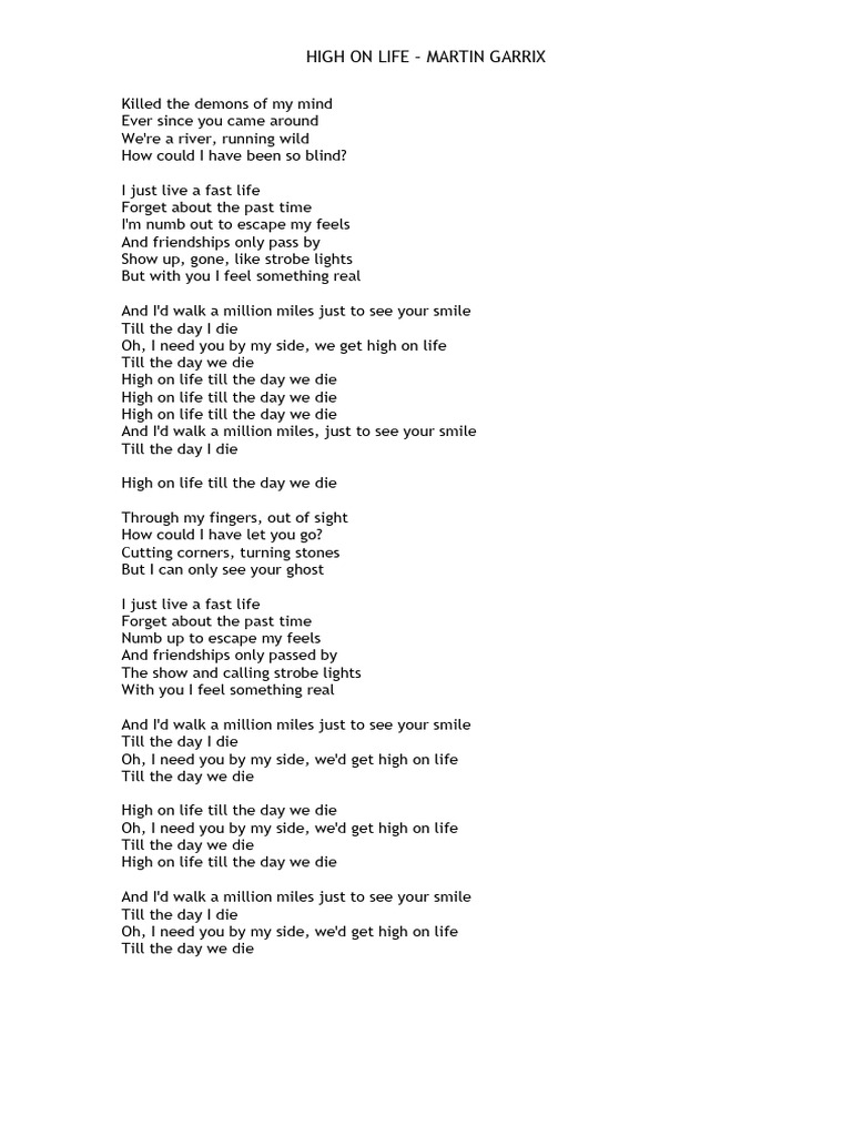 High On Life Lyrics | PDF