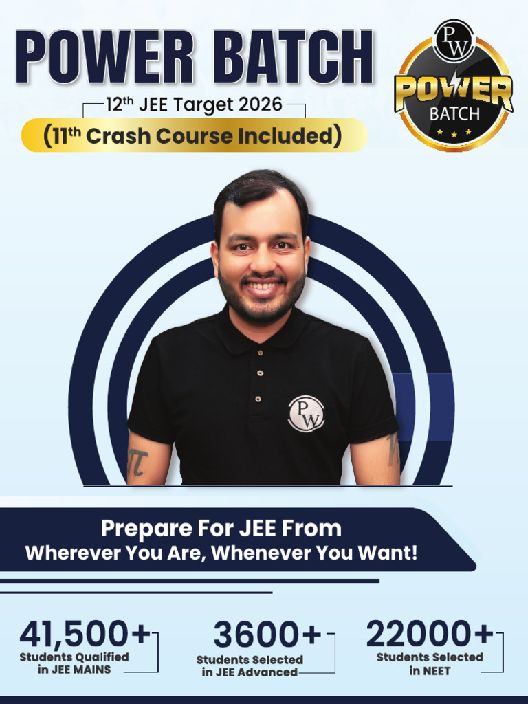 JEE Preparation Power Batch Online | PDF