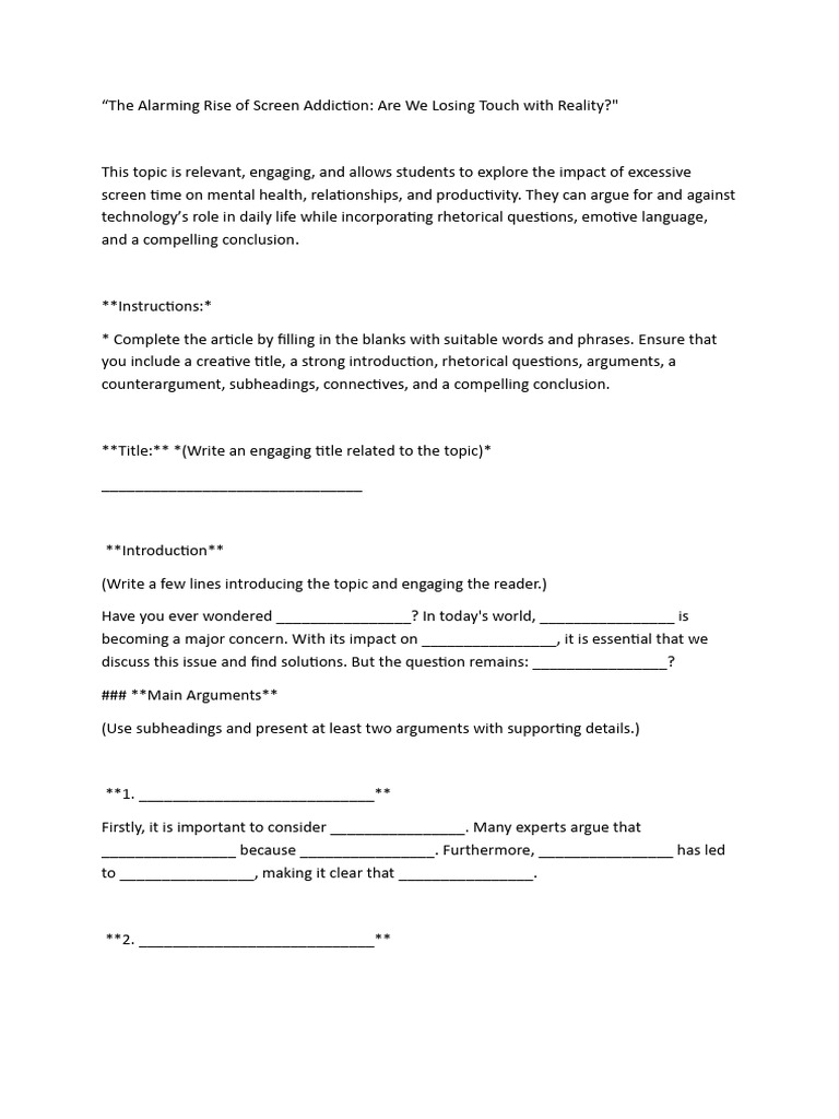 Article Writing Rev 2 | PDF | Argument