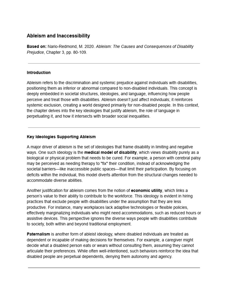 Untitled document-1 | PDF | Disability | Social Psychology