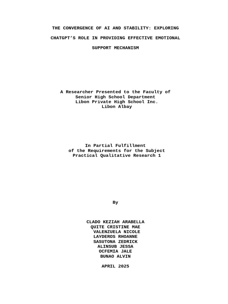 PR Chapter 1 | PDF | Mental Health | Artificial Intelligence