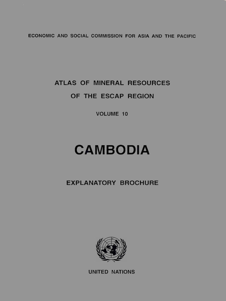 ESCAP 1993 MN Atlas Mineral Resources Cambodia | PDF | Democratic ...