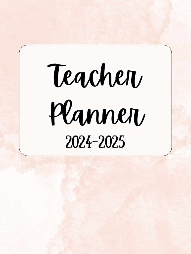 Beige Watercolor Teacher Planner | PDF | Budget