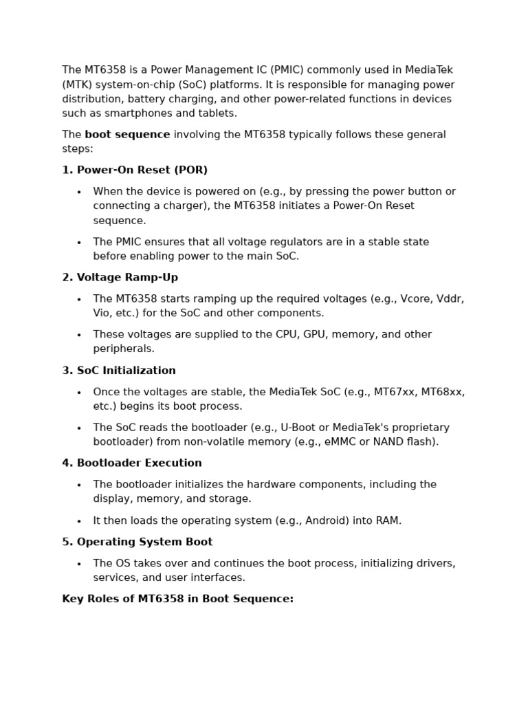 The MT6358 Is A Power Management IC | PDF