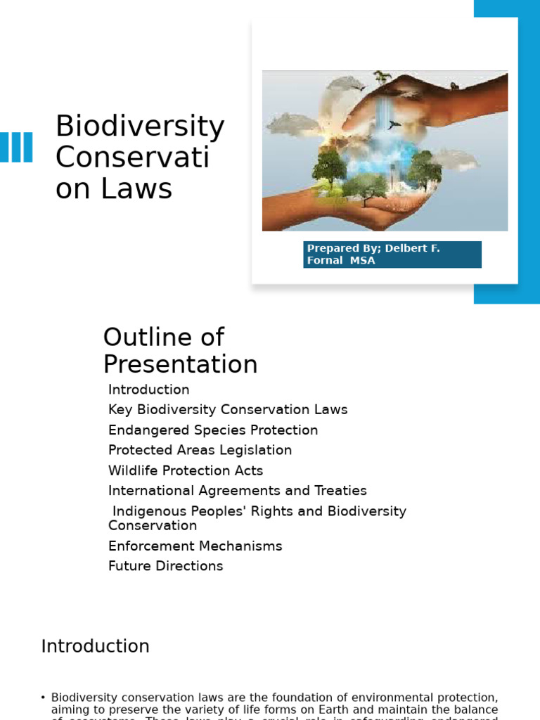 Biodiversity Conservation Laws | PDF | Protected Area | Conservation ...