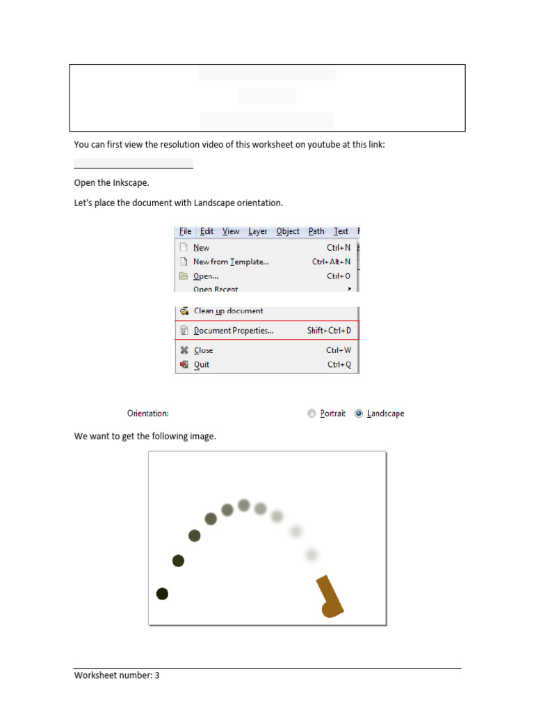 Inkscape Worksheet 3: Circle Design Guide | PDF