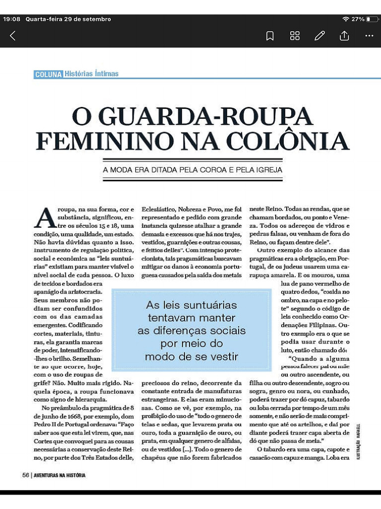 O Guarda Roupa feminino da Colonia | PDF