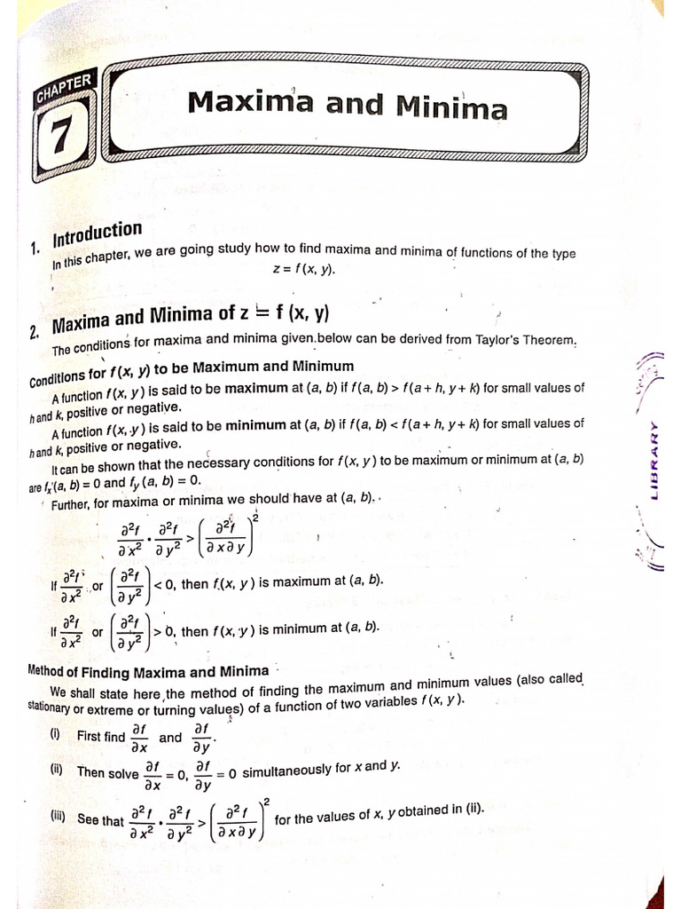 Maxima and Minima | PDF