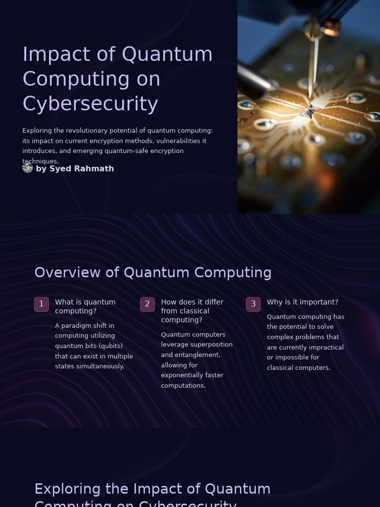 Quantum Computing's Impact on Cybersecurity | PDF | Quantum Computing ...
