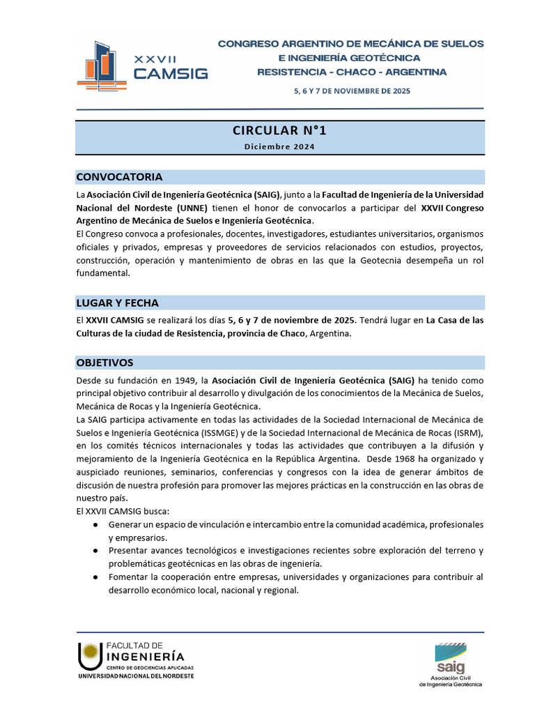 Congreso de Ingeniería Geotécnica 2025 | PDF | Ingeniería geotécnica | Sumario abstracto)