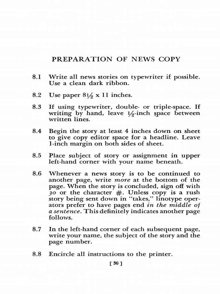 Guidelines for Writing News Copy | PDF