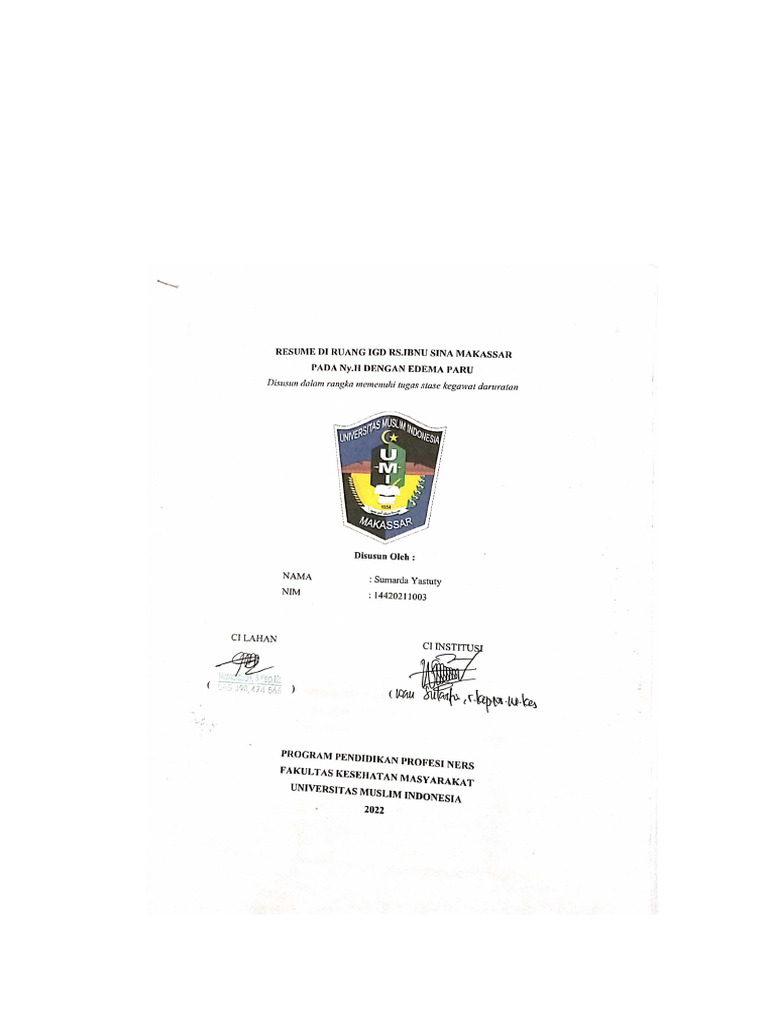 Resume Ruang Igd | PDF