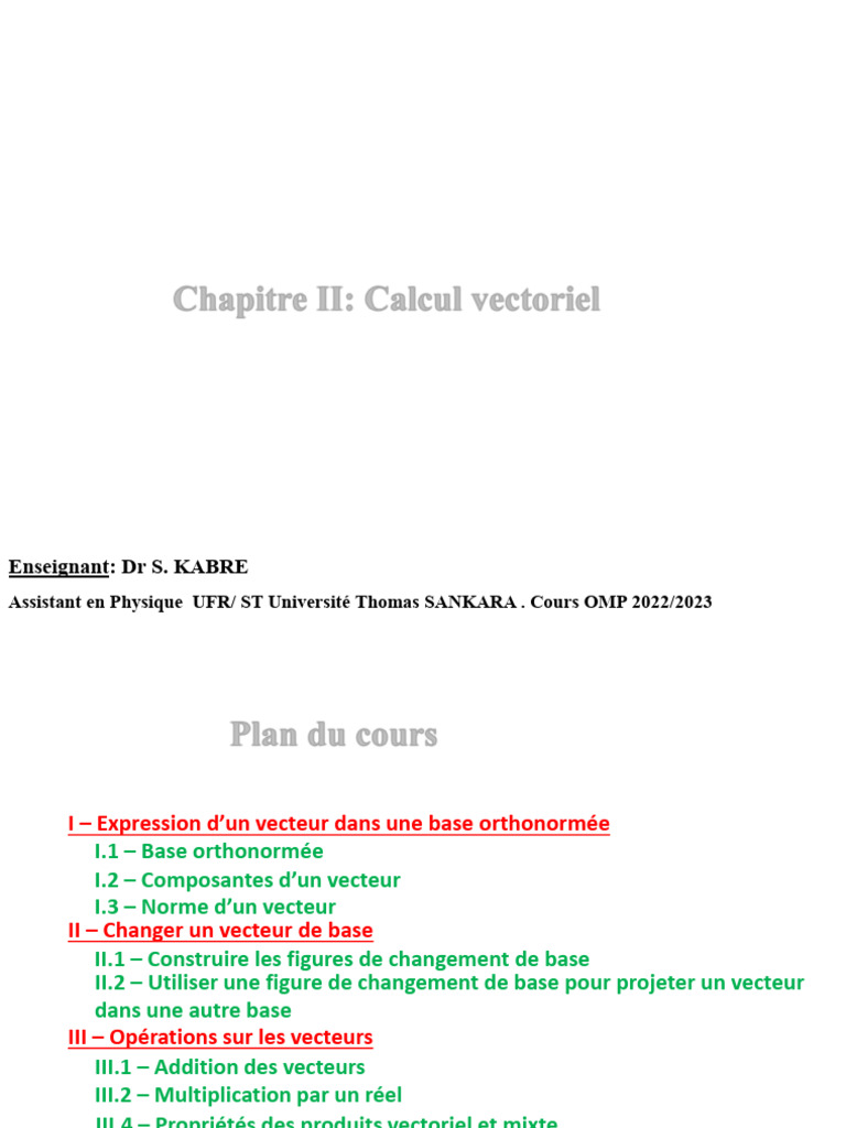 Figures de Changement de Base Vecteur | PDF | Base (algèbre linéaire ...