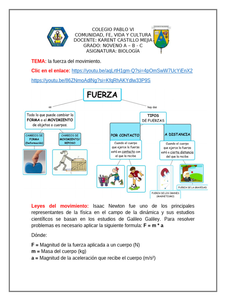 Clase # 5 - La Fuerza y El Movimiento | PDF