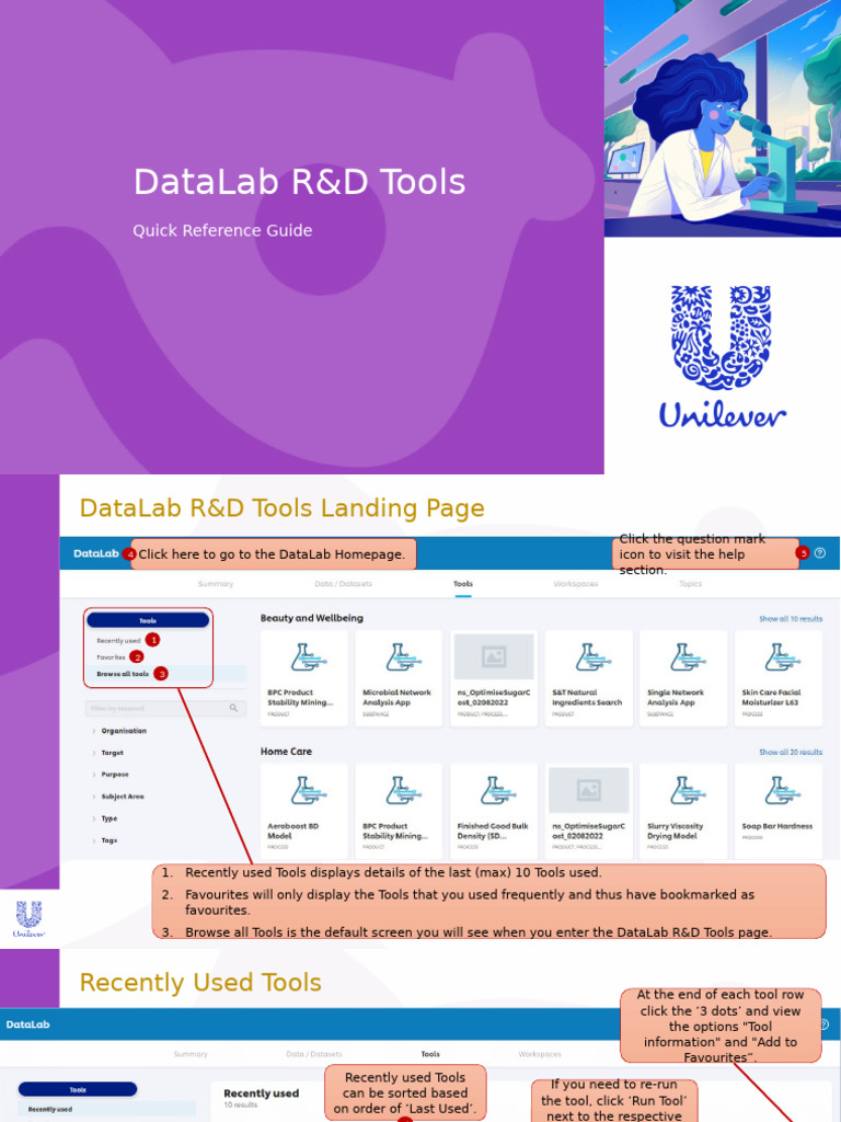 QRG - DataLab R&D Tools | PDF | Icon (Computing) | Tag (Metadata)