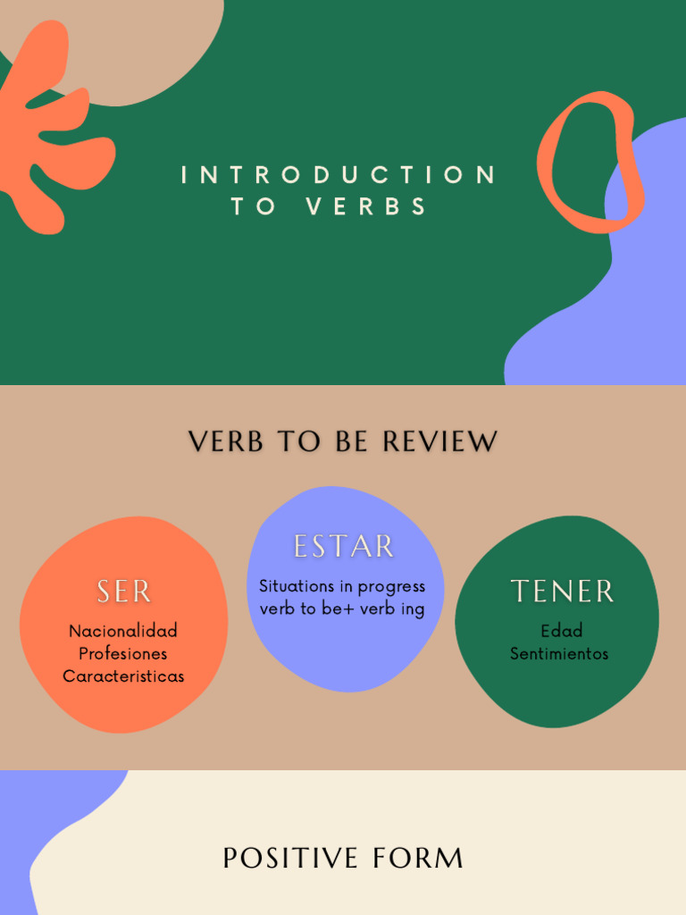 CLASS 2- INTRODUCTION TO VERBS | PDF | Languages | Foreign Language Studies