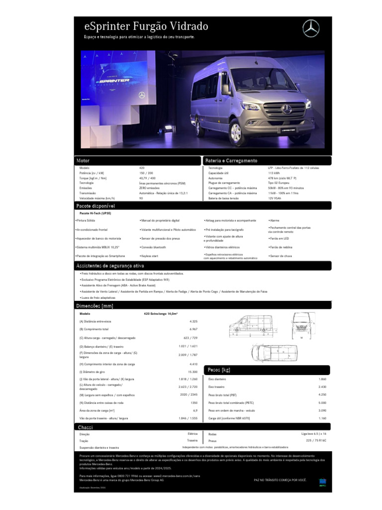 Esprinter Furgão Vidrado - Folhetos Técnicos - Esprinter - VS30 - Versão Dezembro24 - OnePager ...