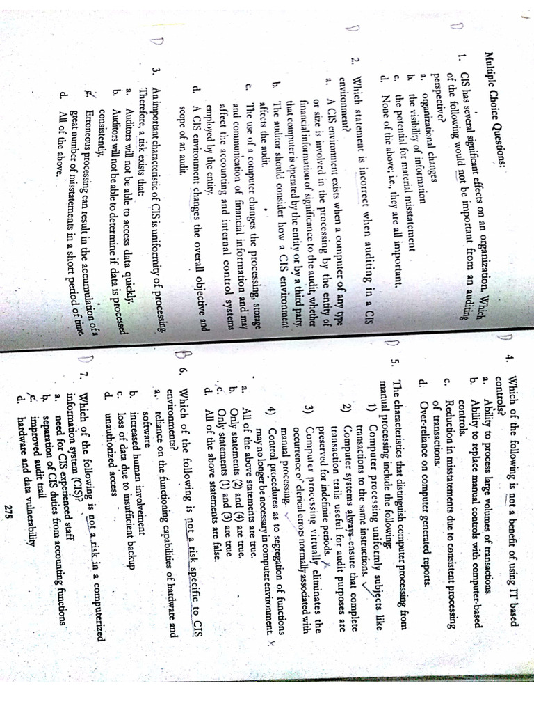 SALOSAGCOL 2018 C07 Auditing in Computerized Environment | PDF
