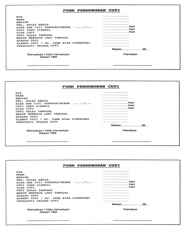 Form Cuti | PDF