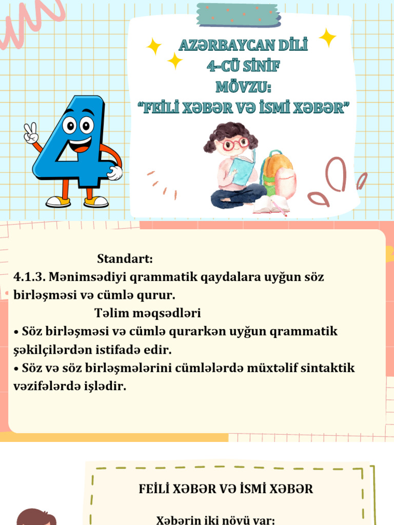 4-Cü Sinif-Feili VƏ Ismi xəbər-M.Süsən-D.Gülnarə-ÖDƏNİŞLİ-Slayd | PDF