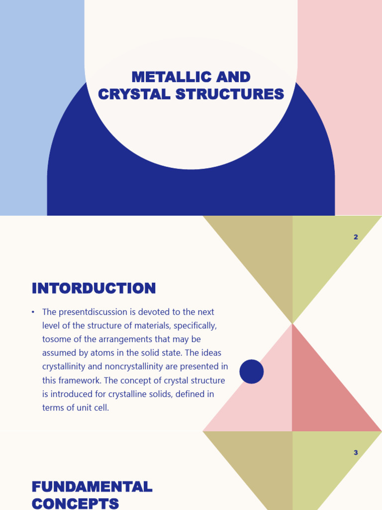 Metallic and Crystal Structures Explained | PDF | Crystal Structure ...