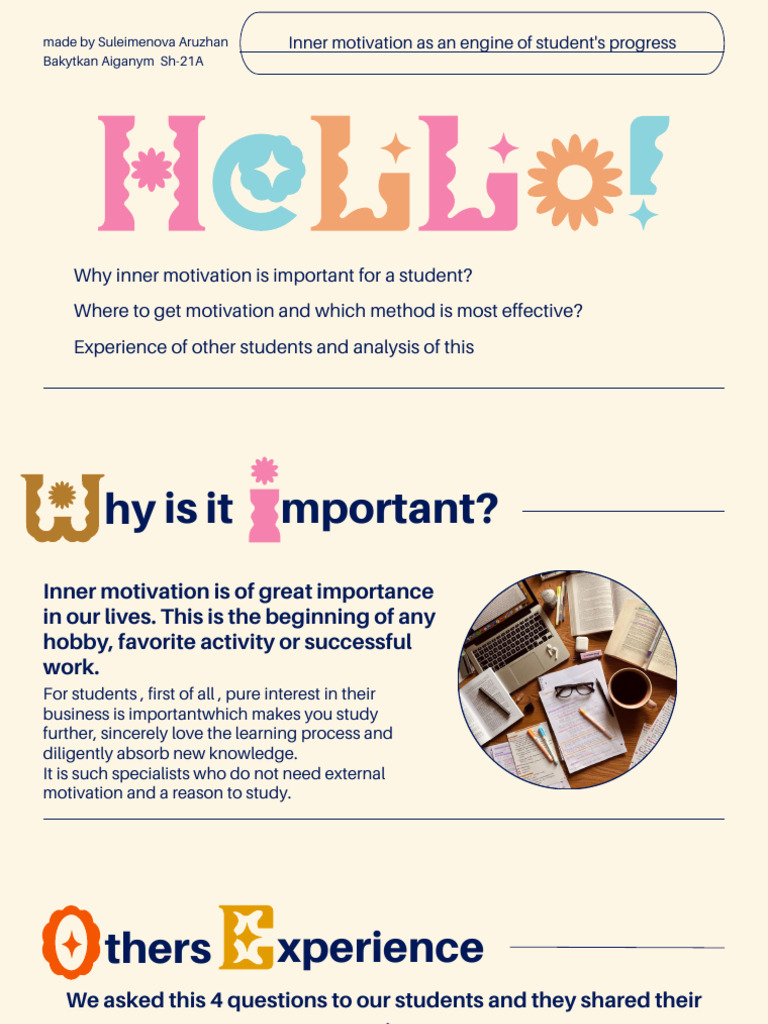 Inner Motivation As An Engine of Student's Progress | PDF