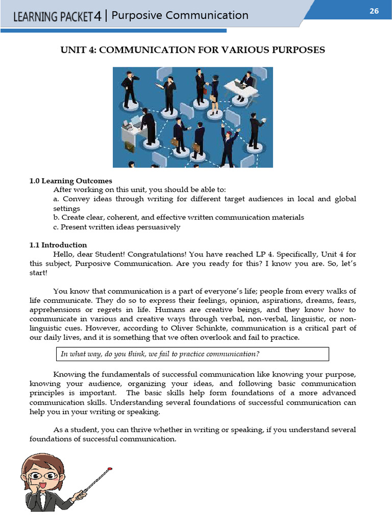 AGA - FA - Unit 4 - Communication For Various Purposes | PDF | Communication | Persuasion